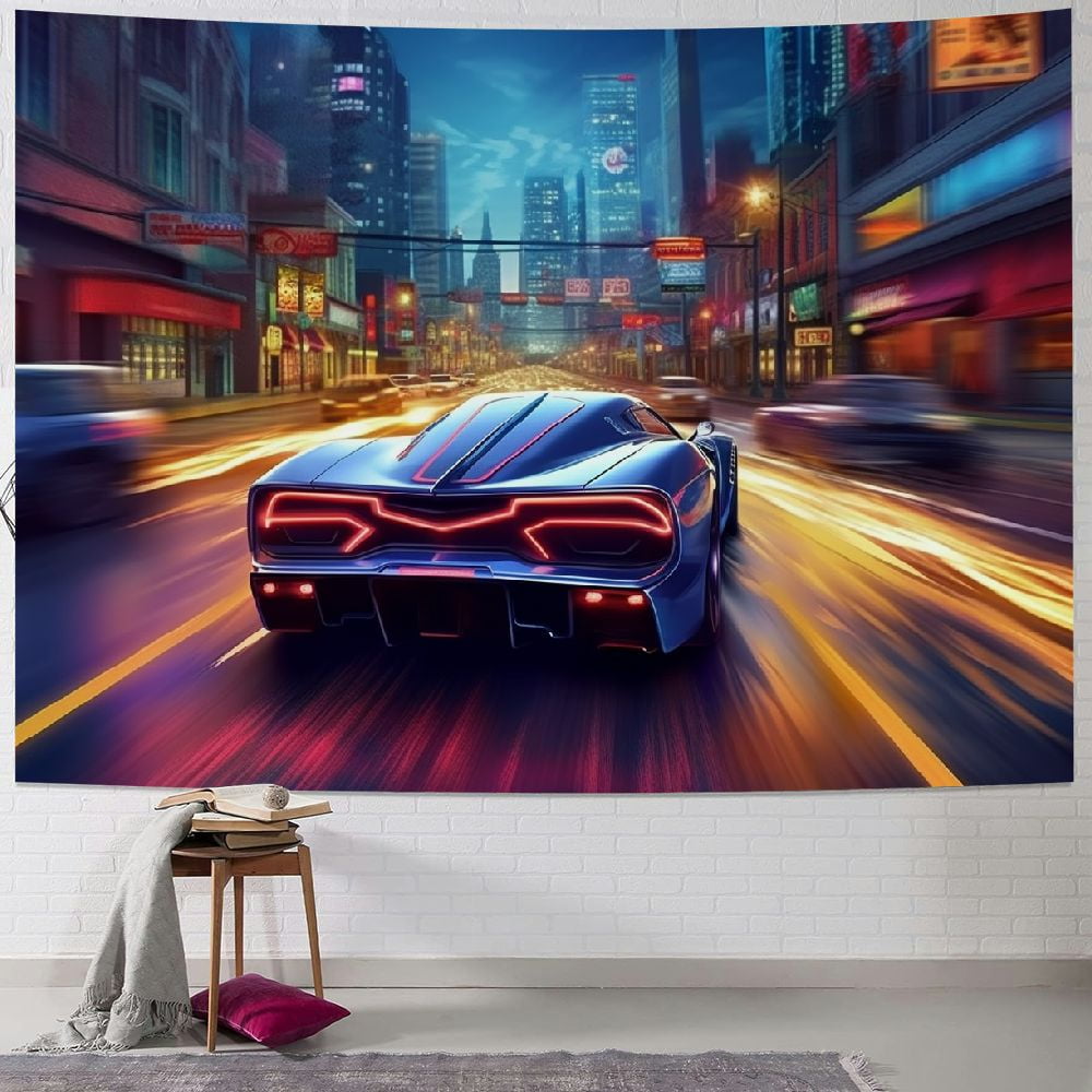 BCIIG Super Car for Boys Room - Neon Sports Car Racing Wall Decor ...