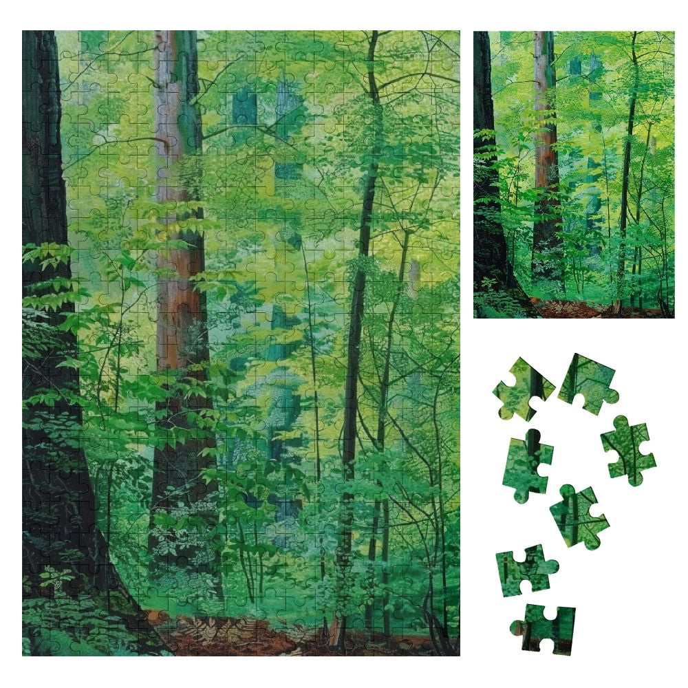 BCIIG Tall Trees Green Foliage Wooden Jigsaw Puzzle Vertical Edition ...