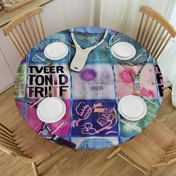 BCIIG Bee Round Table Cover Stain Resistant Washable Indoor Outdoor ...