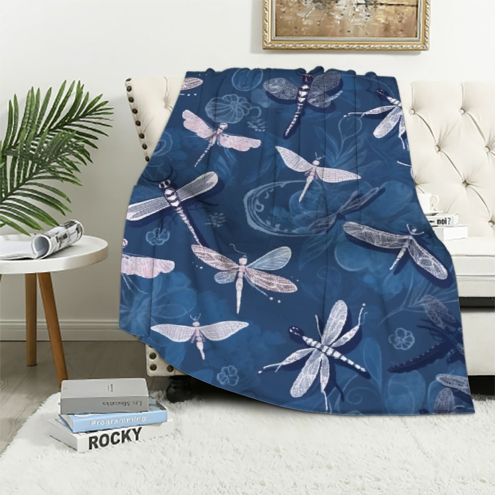 BCIIG Throw Blankets for Sofa Couch Fluffy Cozy Flannel Travel Blanket ...