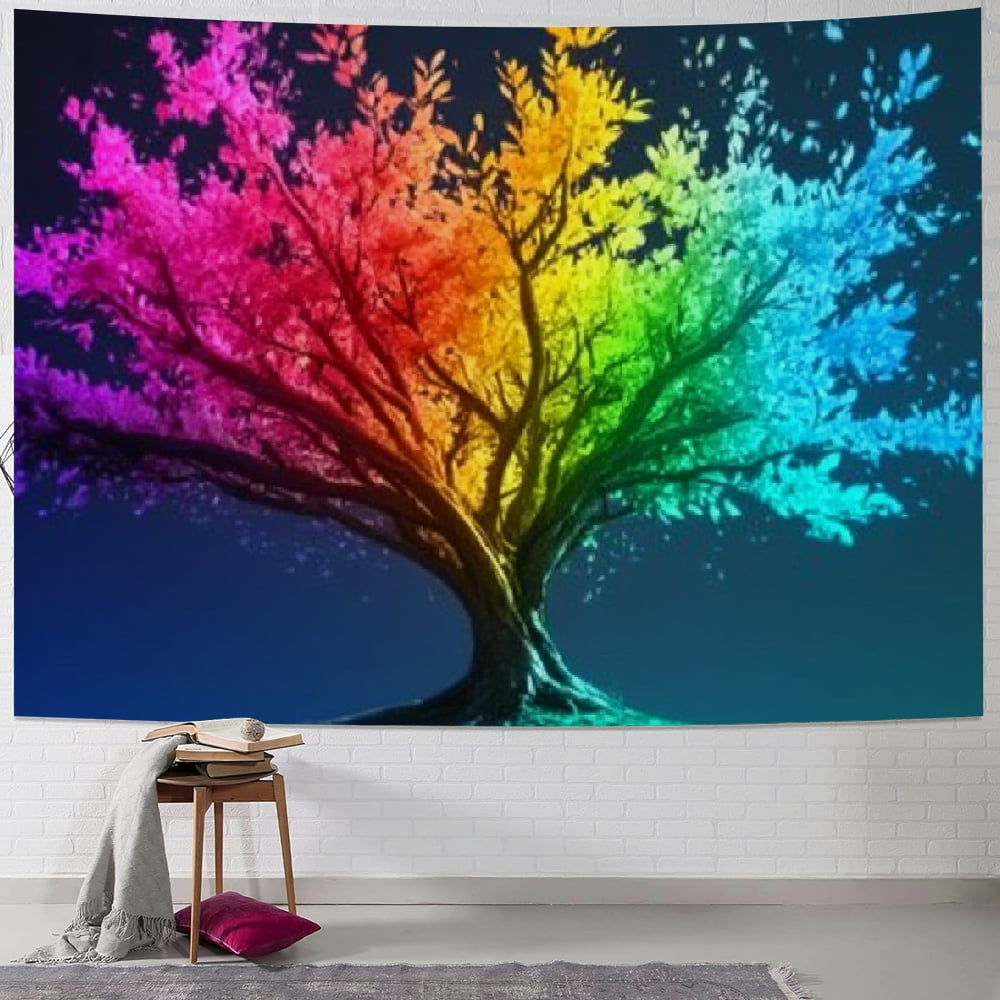 BCIIG Tree Rainbow Tapestry Wall Hanging Unique Style Graphic ...