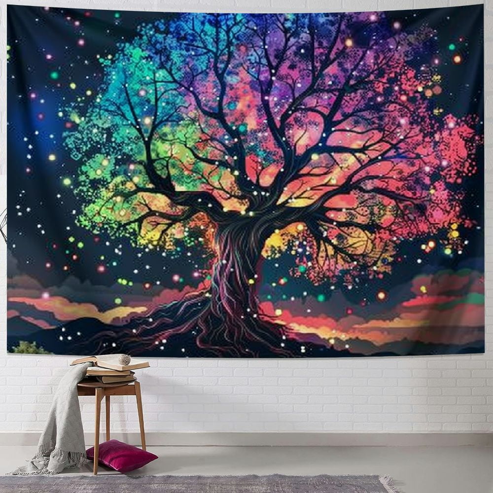 BCIIG Tree of Life Tapestry Black Light Tapestry Galaxy space Life ...