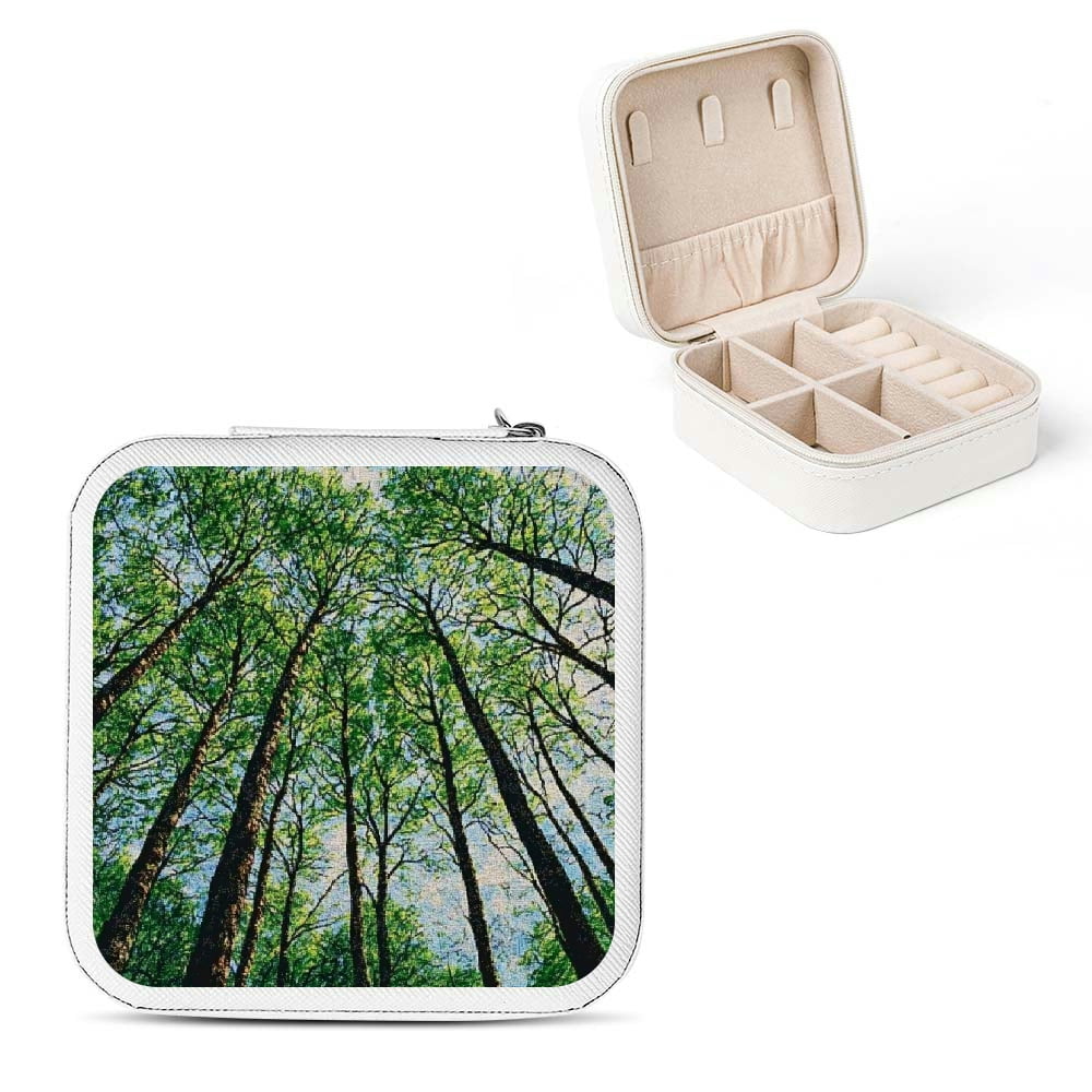 BCIIG Trees Small Jewelry Box for Women - PU Leather Necklace, Ring ...