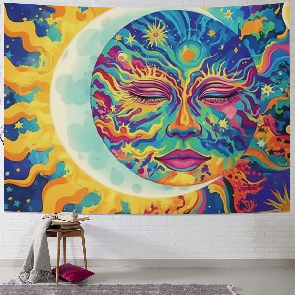 BCIIG Trippy Tapestry King Size, Psychedelic Colors of Groovy Clouds ...