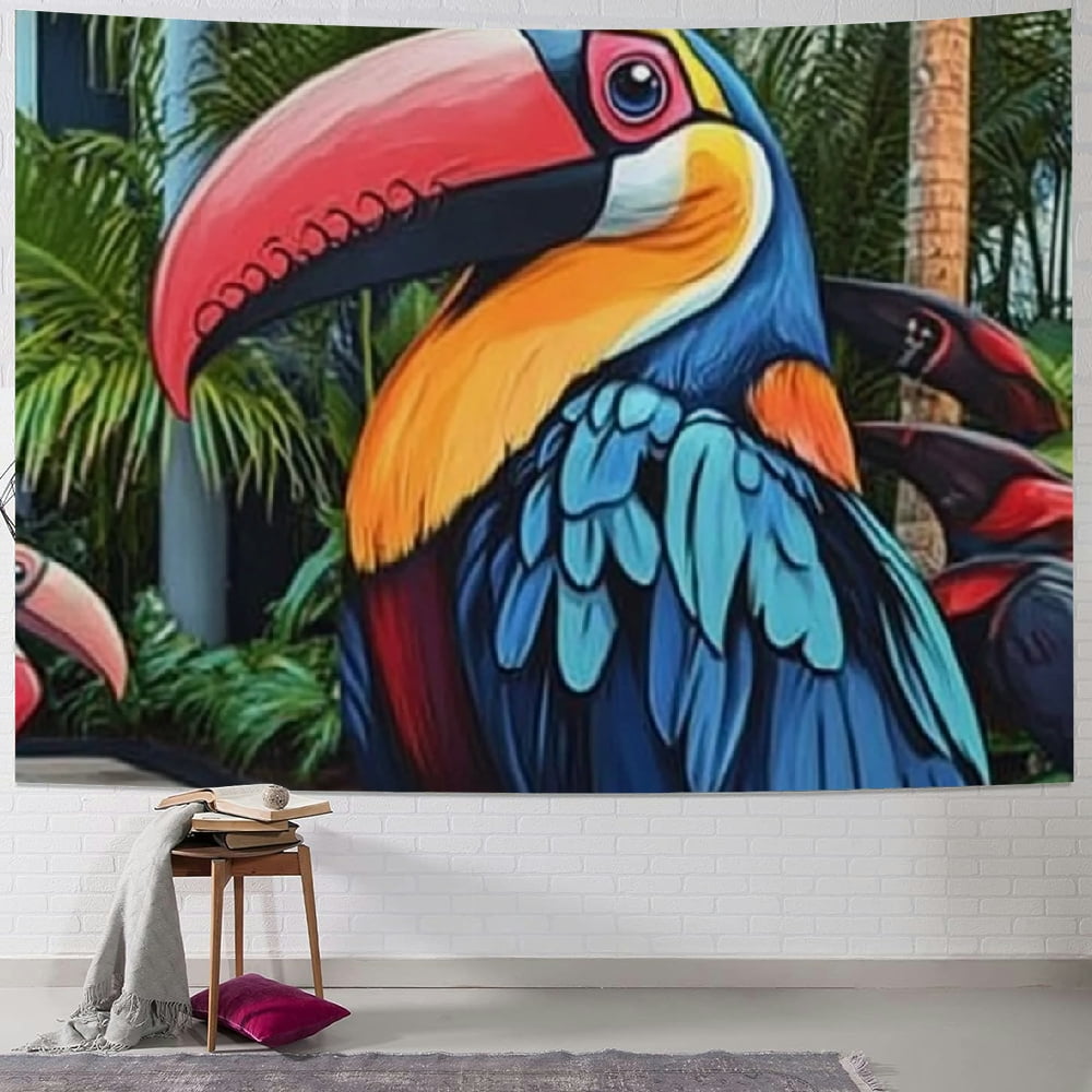 BCIIG Tropical Bird Tapestry Wall Hanging Unique Style Graphic ...