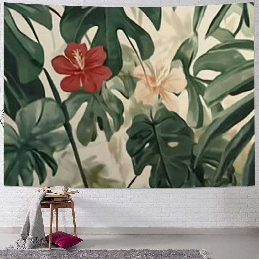 BCIIG Tropical Palm Leaf Tapestry, Jungle Tropical Exotic Banana Palm ...