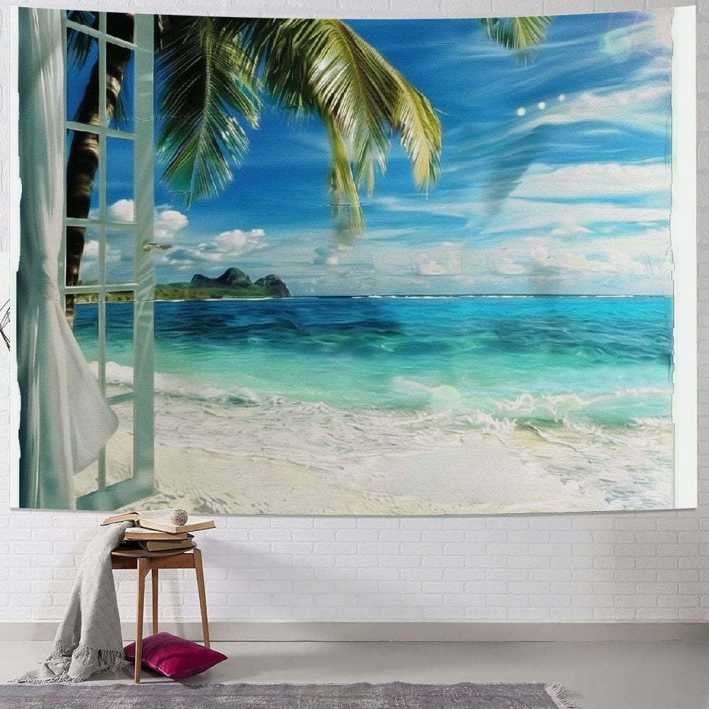 BCIIG Turquoise Tapestry, Exotic Palm Trees on Island Ocean Summer ...