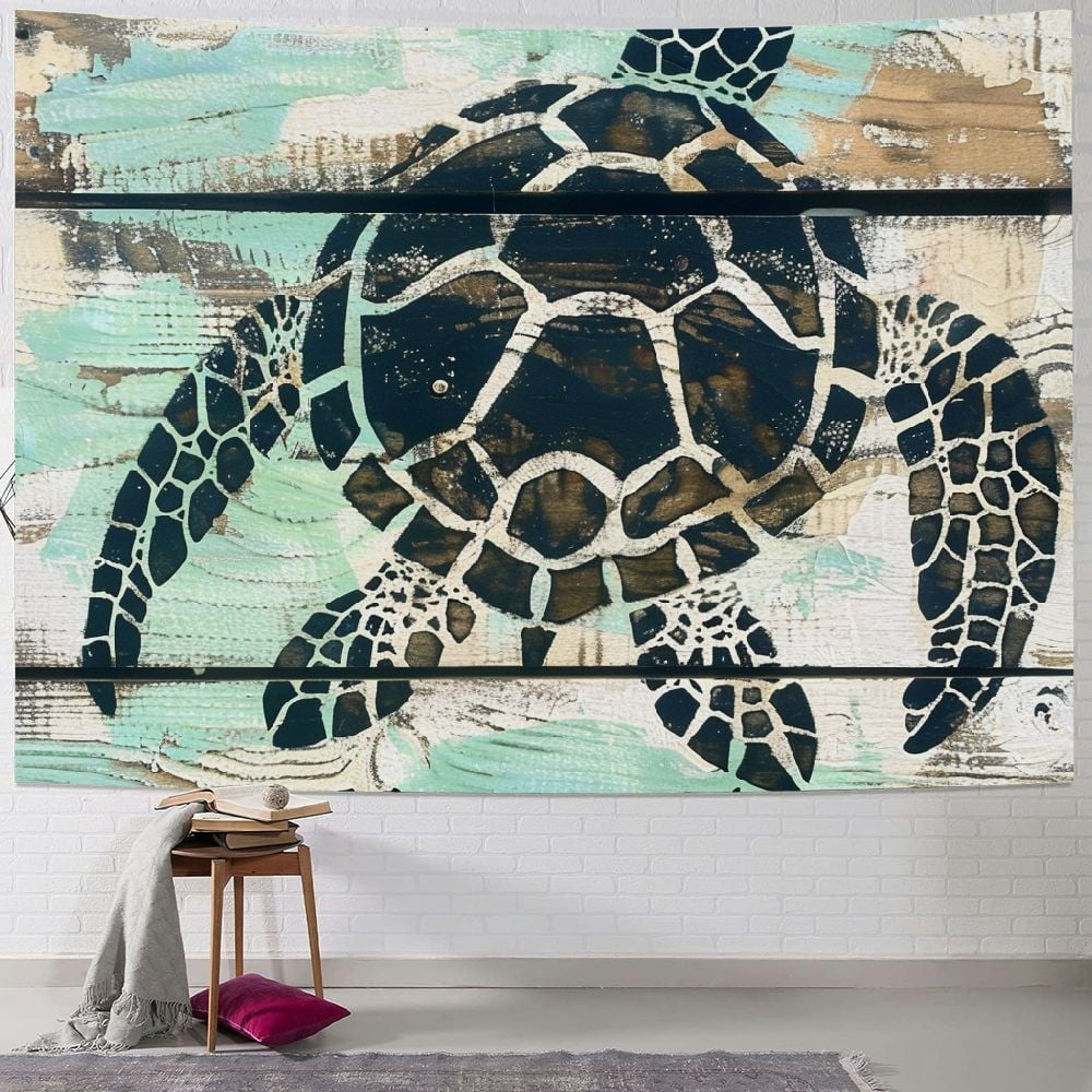 BCIIG Turtle Theme Tapestry Wall Hanging Unique Style for Home Decor in ...