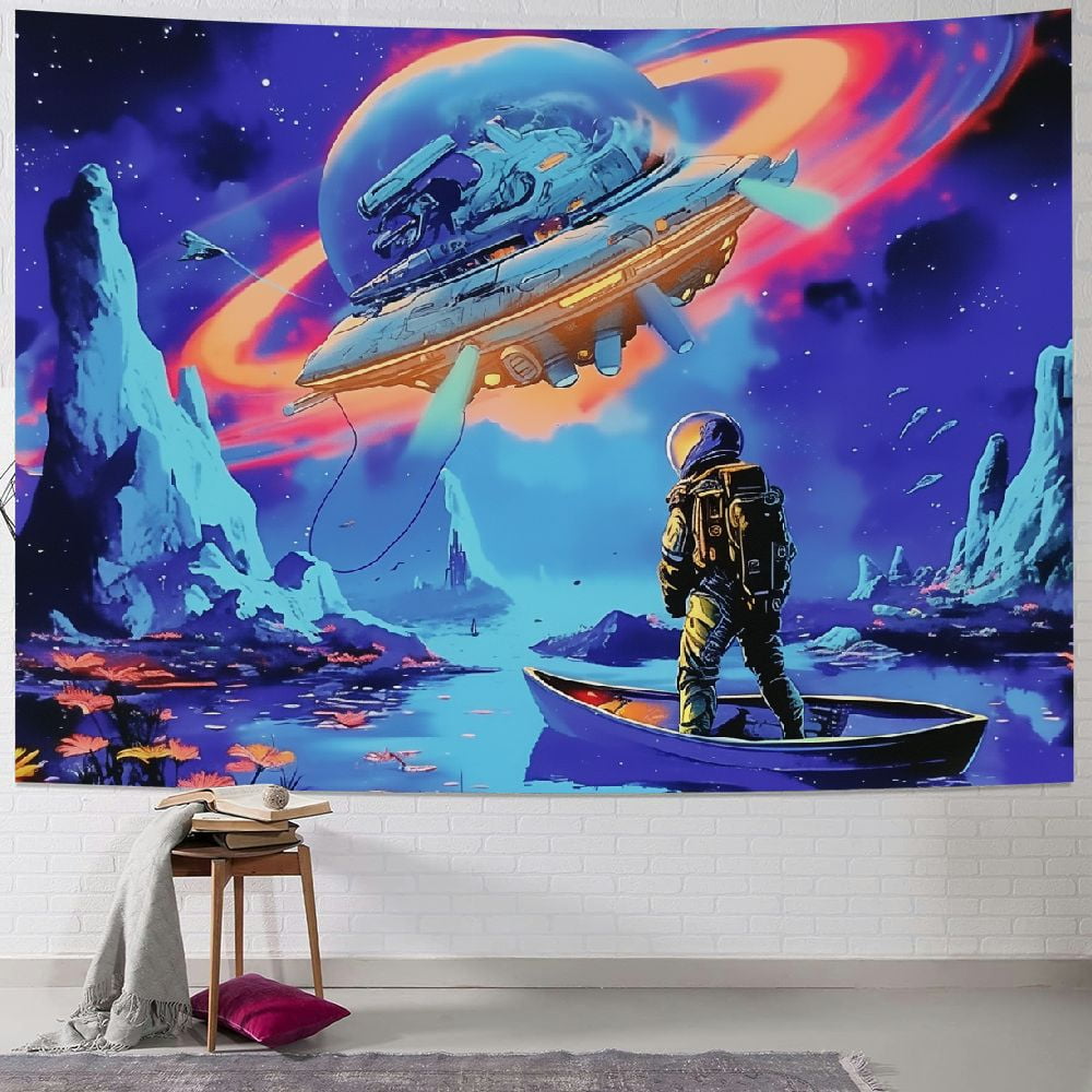 BCIIG Universe Space Tapestry Astronaut Tapestry Reactive Galaxy Starry ...