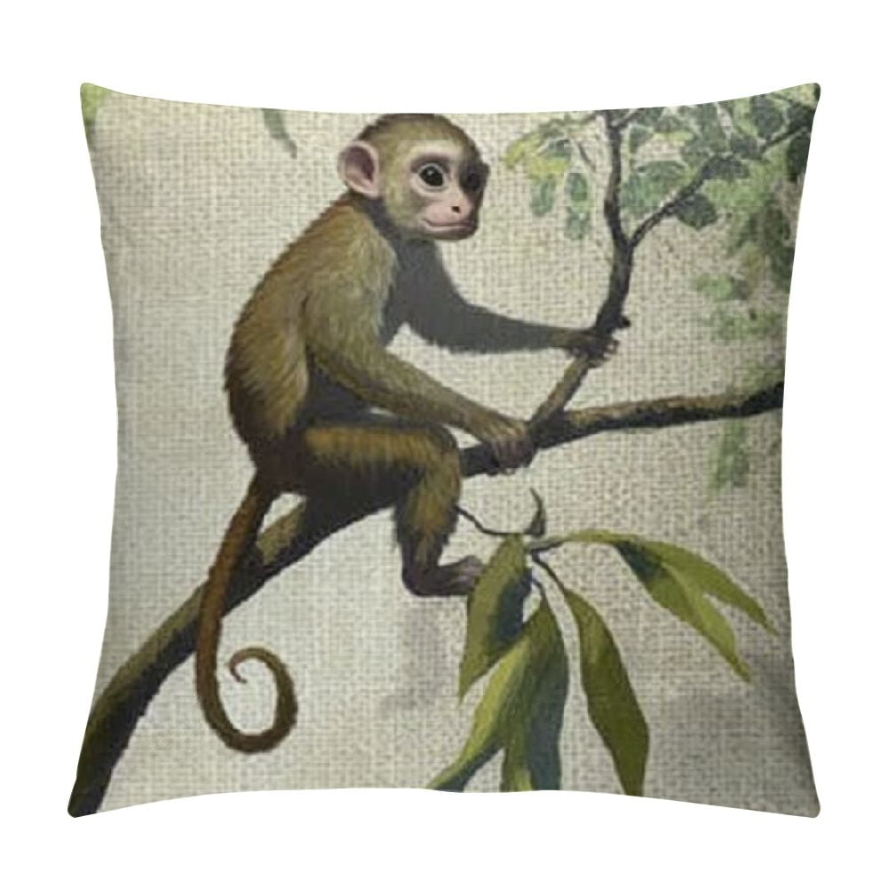 BCIIG Vervet Monkey Throw Pillow Cover Pillowcase,for Sofa Car Bedroom ...