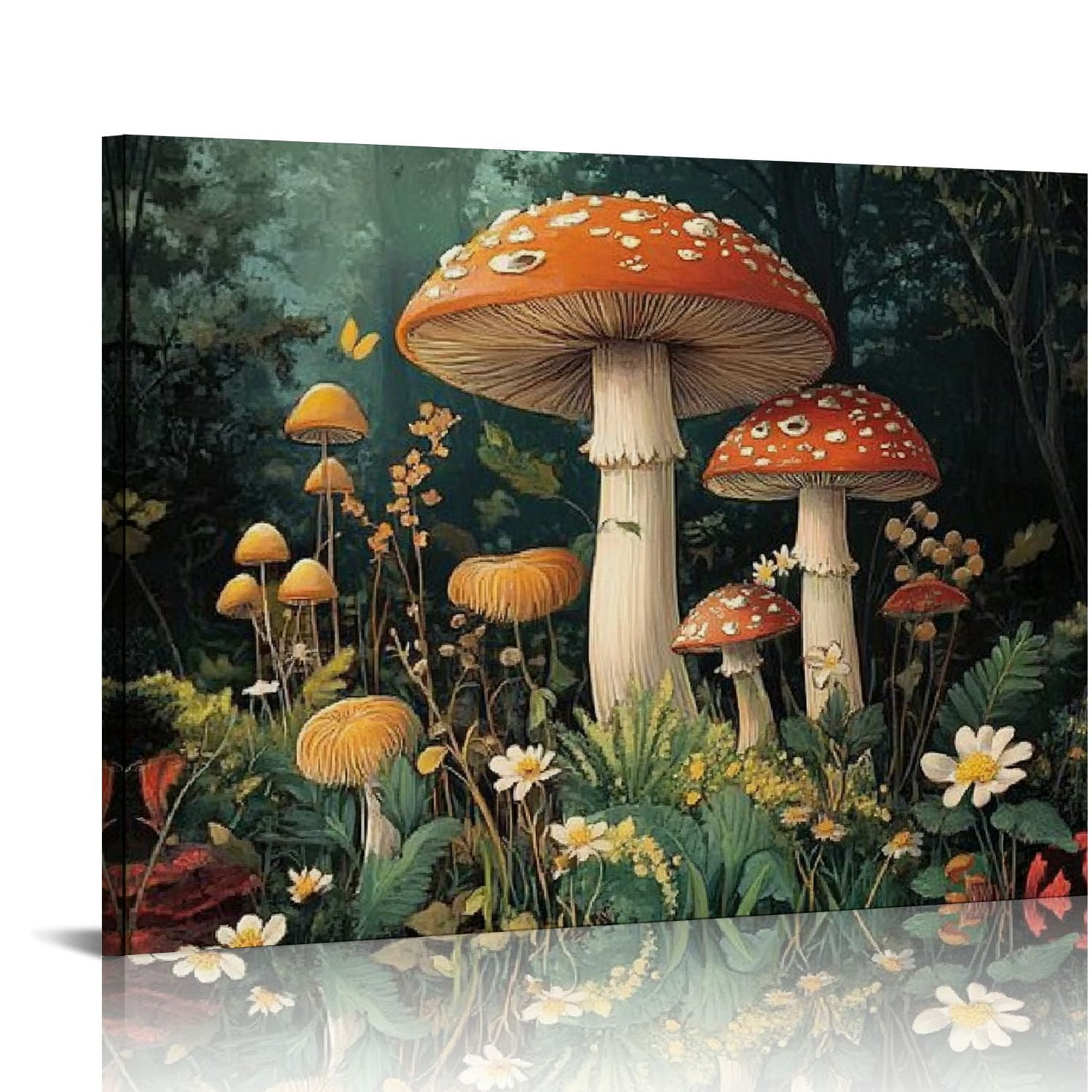 BCIIG Vintage Mushroom Canvas Wall Art - Dark Academia Paintings - Dark ...