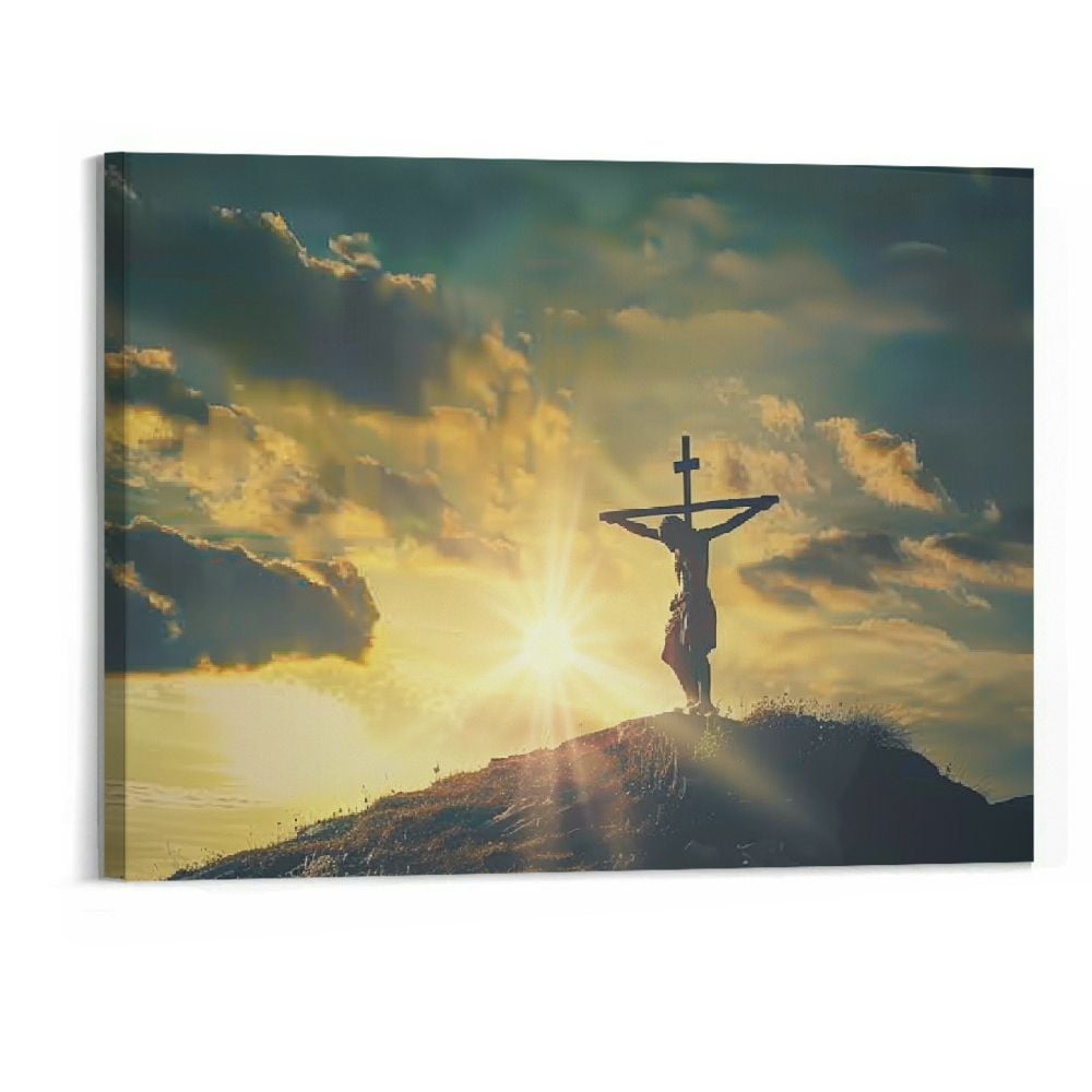 BCIIG Wall Art Christian Posters for Living Room, Christ on Cross at ...