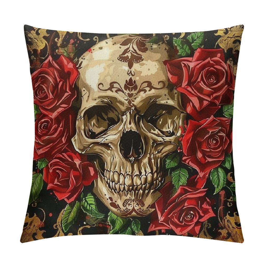 BCIIG Watercolor Red Rose Pillow Cover Reversible Print Hand Painted ...