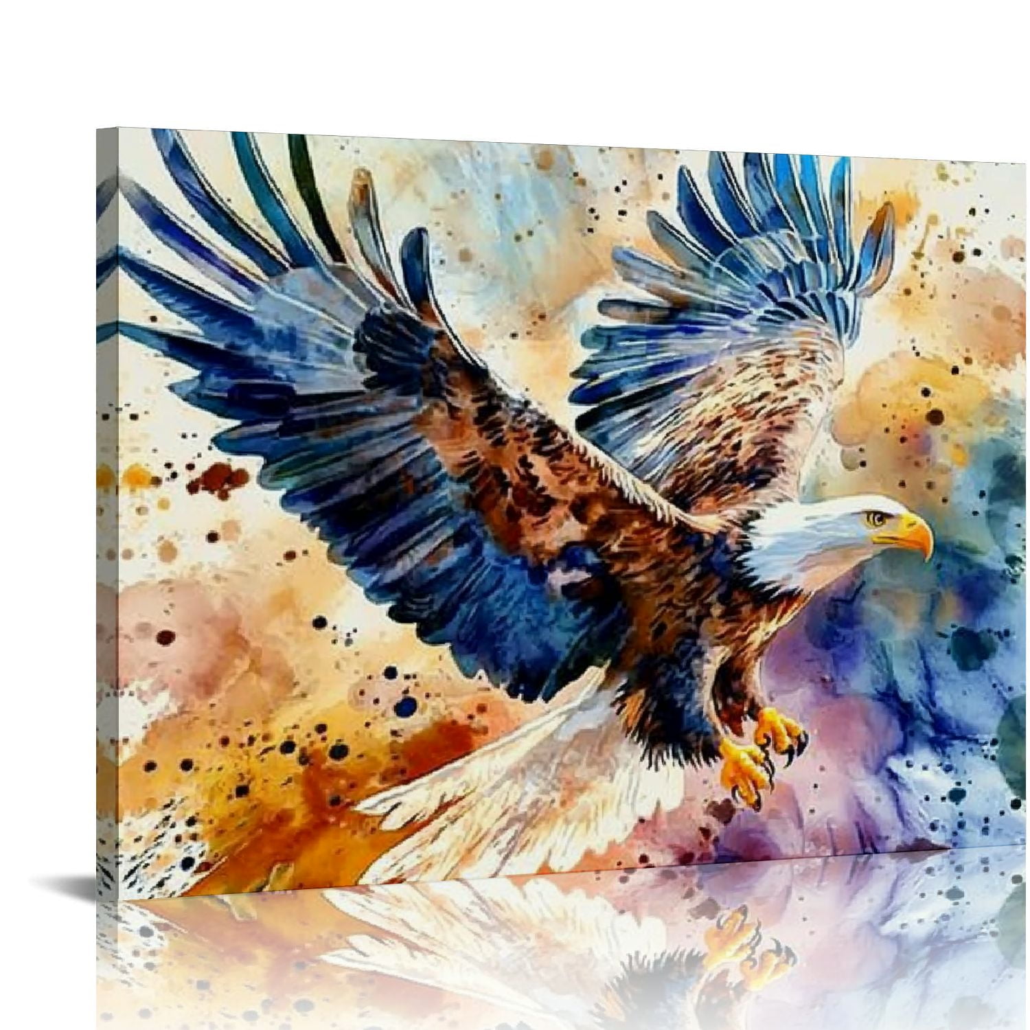 BCIIG Watercolor Winged Eagle Flying eagle Indoor art wall decoration ...