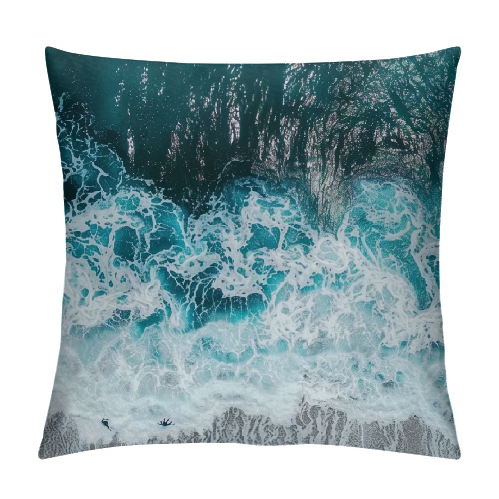 BCIIG Waves Person Graphic Decorative Cushion Throw Pillow Cover for ...