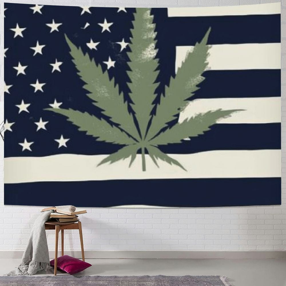 BCIIG Weed Flag Art Tapestry Wall Hanging Wall Art Home Decoration for ...