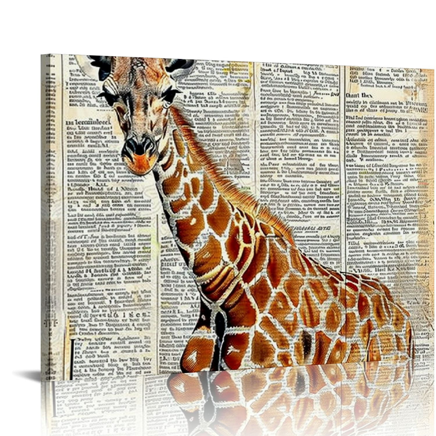 BCIIG Whimsical Upside Down Giraffe Abstract Wall Art: Minimalist ...