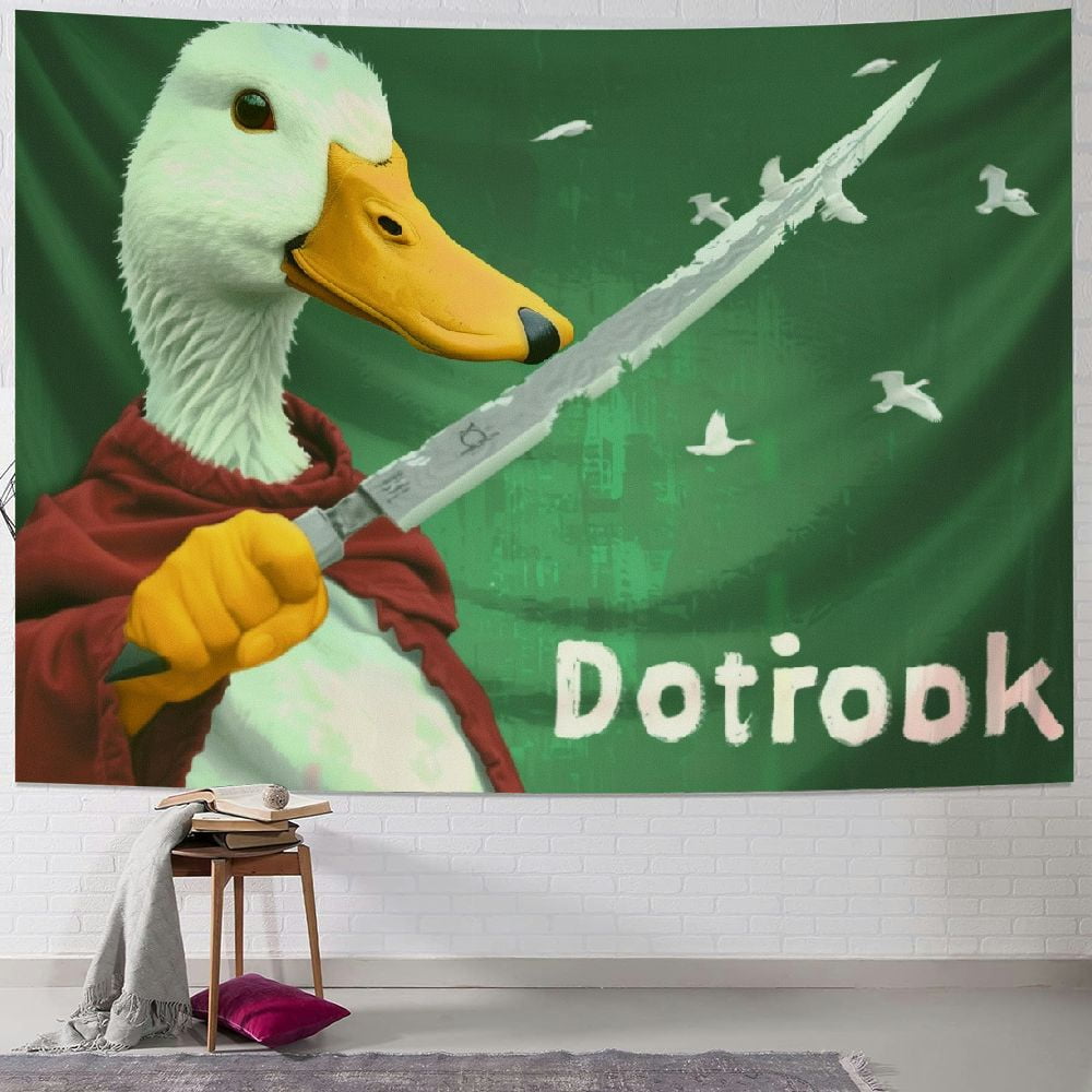 BCIIG White Goose Tapestry Funny Cute Duck Meme Tapestries College Dorm ...