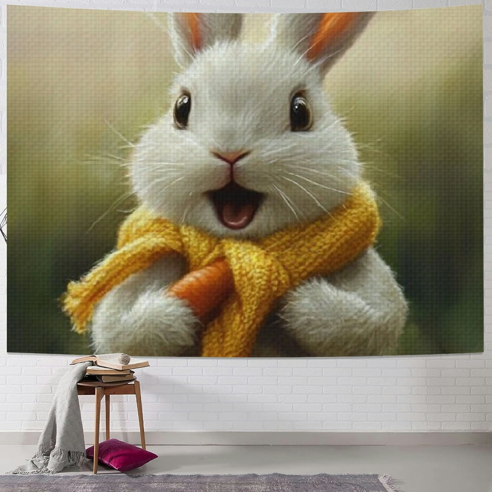BCIIG White Rabbit Carrot Tapestry Wall Hanging Home Decor Art ...