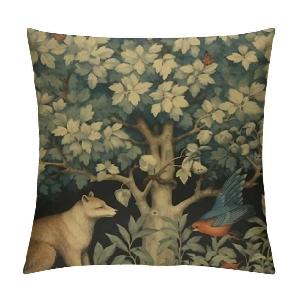 BCIIG William Morris Forest Animals Deer Throw Pillow Covers Soft ...