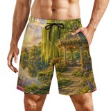 BCIIG Willow Lake Pavilion Men's Beach Shorts, Breathable Mesh Lining ...