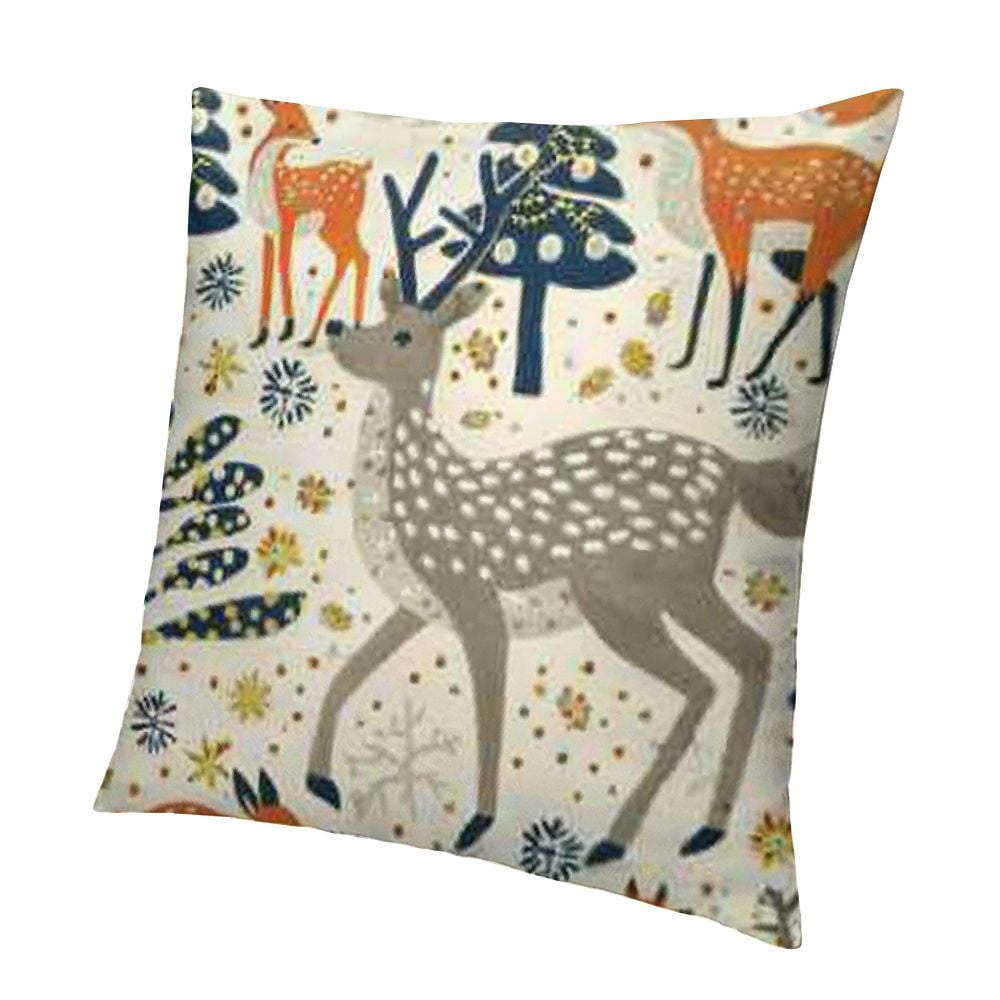 BCIIG Winter Forest Deer Throw Pillow Covers Pillow Case Owl Fox ...