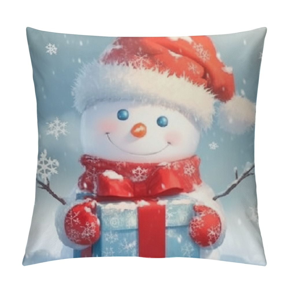 BCIIG Winter Red Snowman Pillow Covers Set of 2 Christmas Pillow Covers ...
