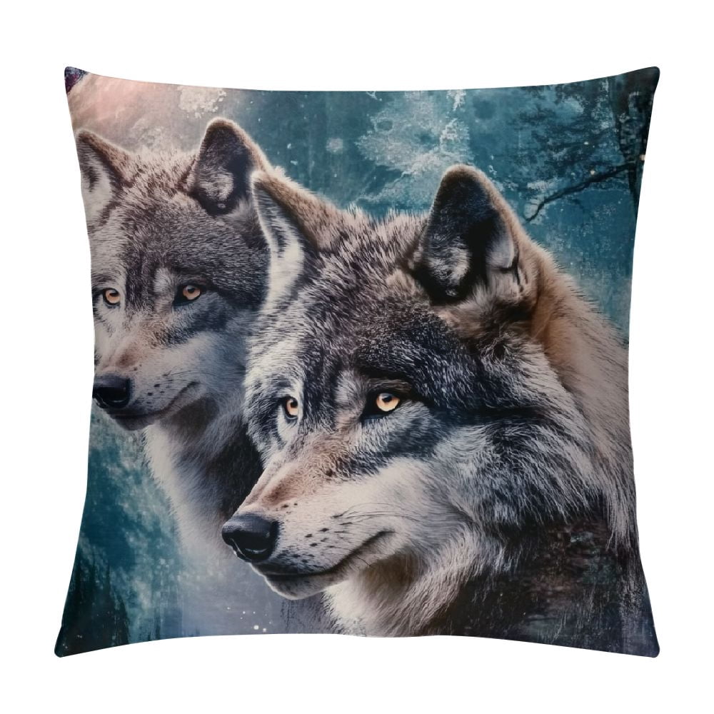 BCIIG Wolf Moon Surrealism Graphic Decorative Throw Pillow Cover for ...