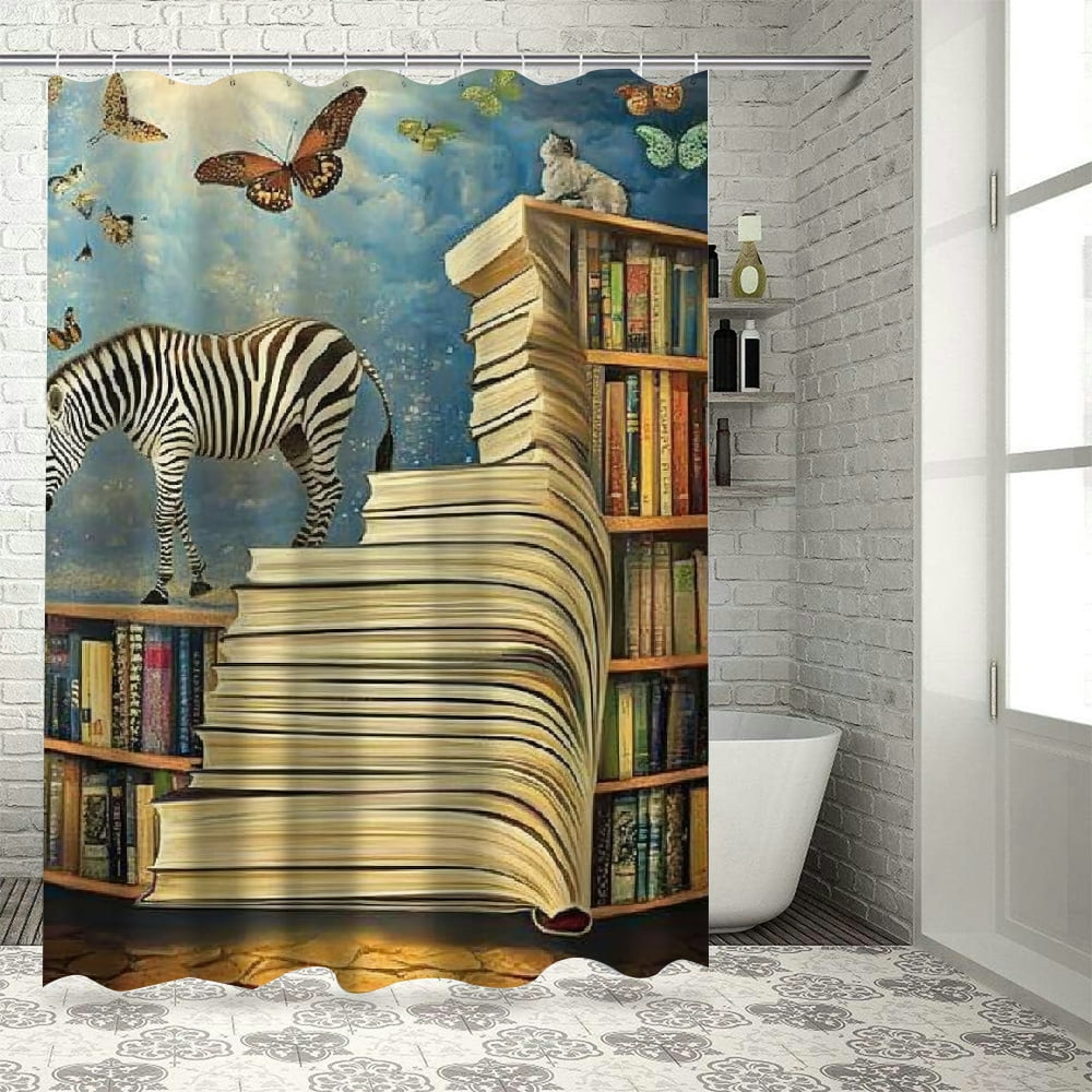 BCIIG Zebra Shower Curtain for Bathroom Decoration with Hooks, 100% ...