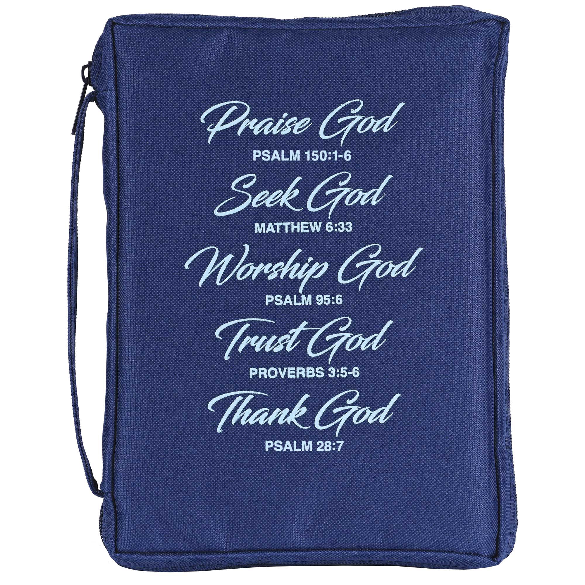 BCK-L1027 Praise Seek Worship Trust Thank God - 10.25 x 7.12 Inch Navy ...
