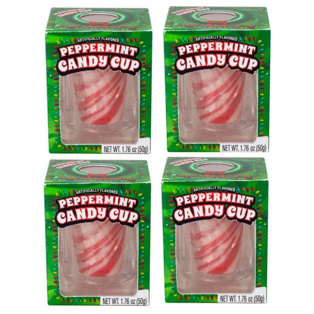BCL Peppermint Candy Cane Cup Edible Shot Glass Set of 4 Birthday ...