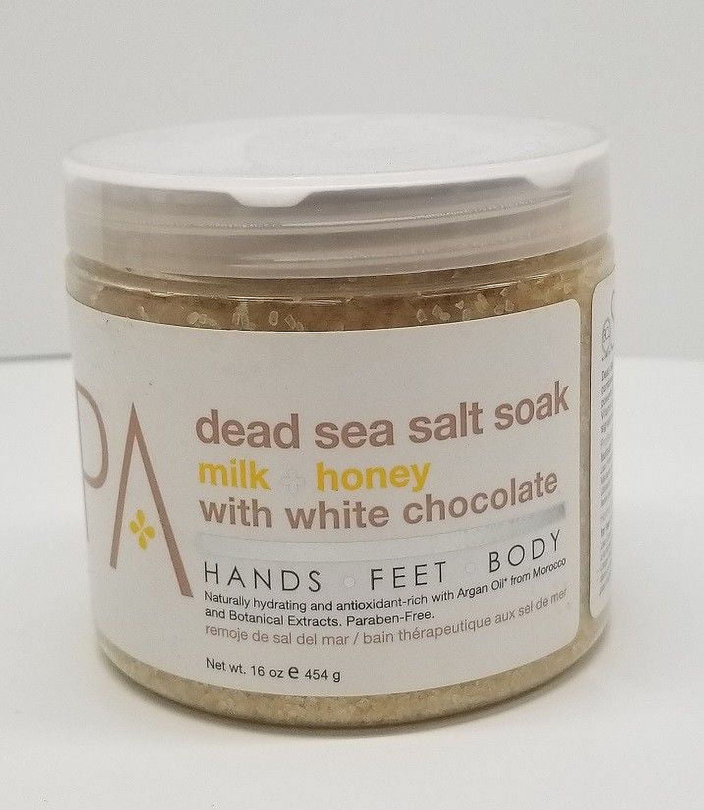BCL Spa Dead Sea Salt Soak 16 oz 100% Organic (Milk + Honey with White ...