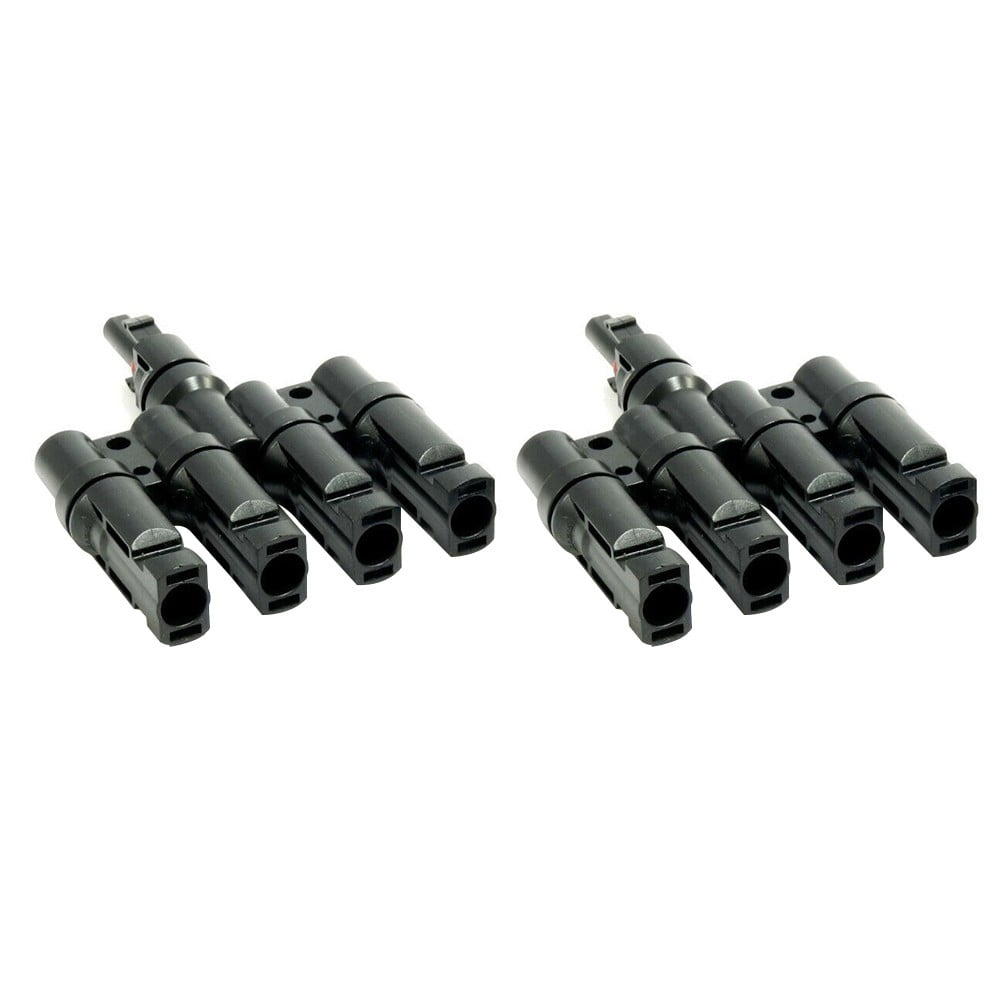 BCLONG 1 Pair Solar Panels Cable 4 to 1 T Branch Connector Fuse Holder ...
