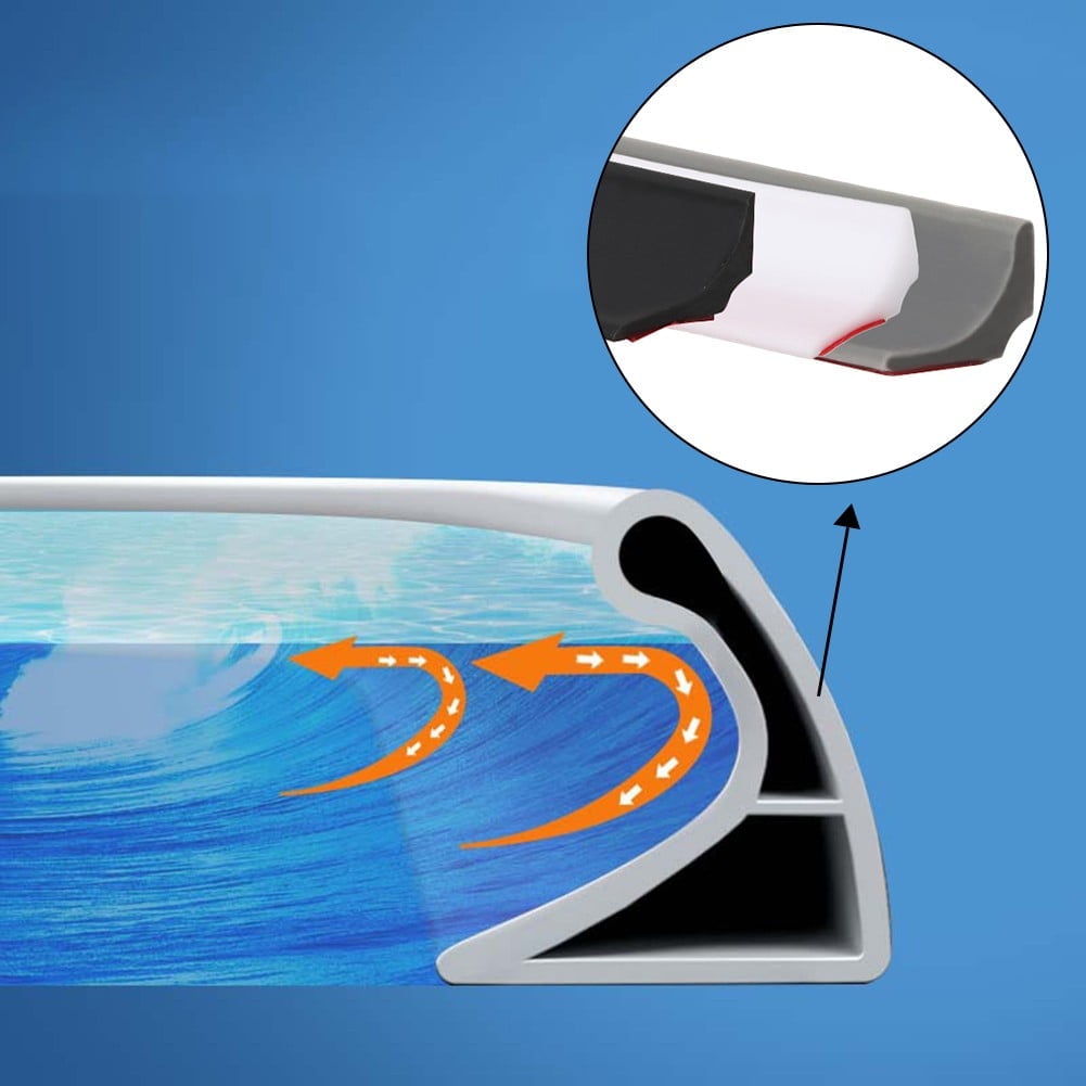 BCLONG 100/200/300/400cm Bathroom Retention Water Barrier Strip Basin ...