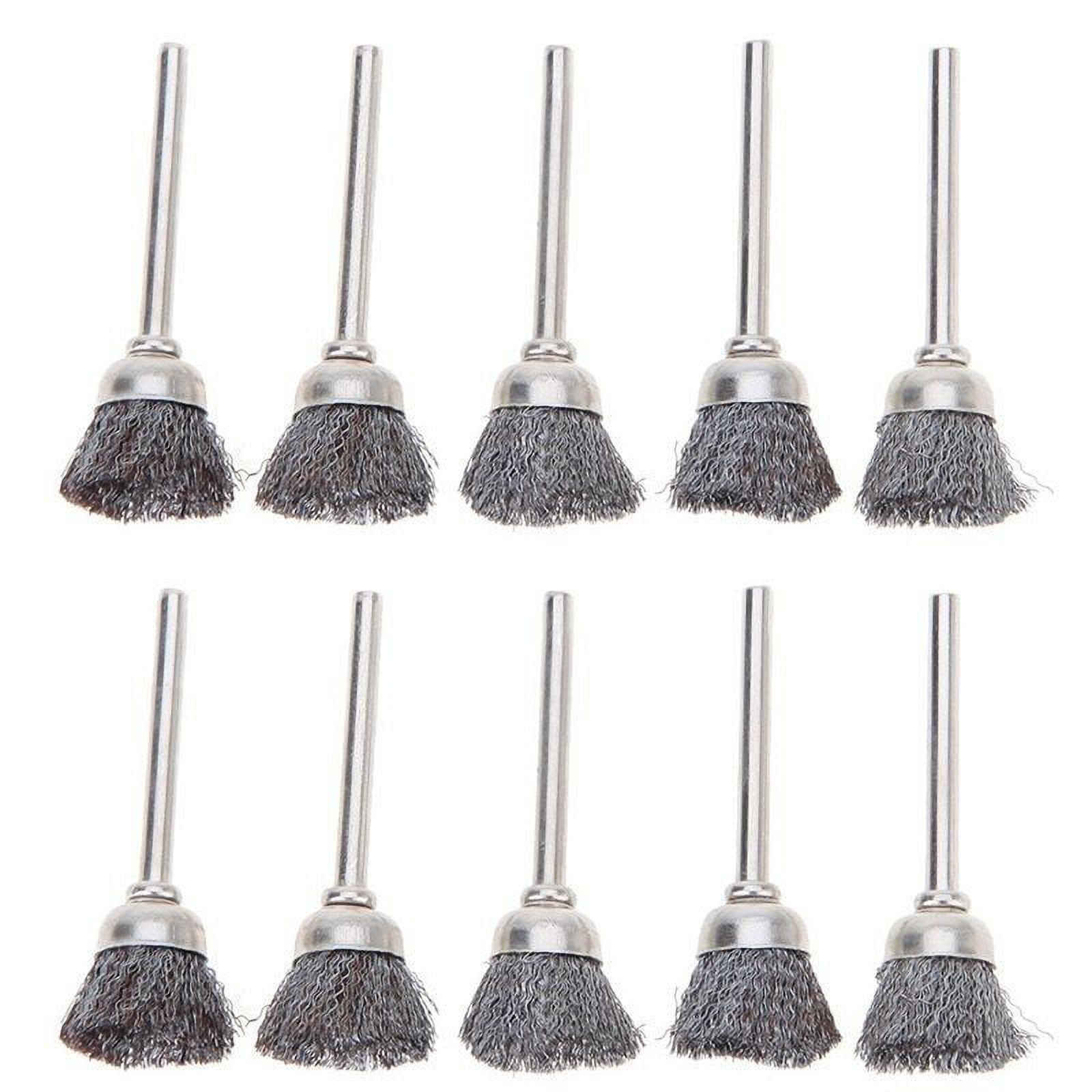BCLONG 10pcs Mini Wire Brush Brushes Brass Cup Wheel for Grinder or ...