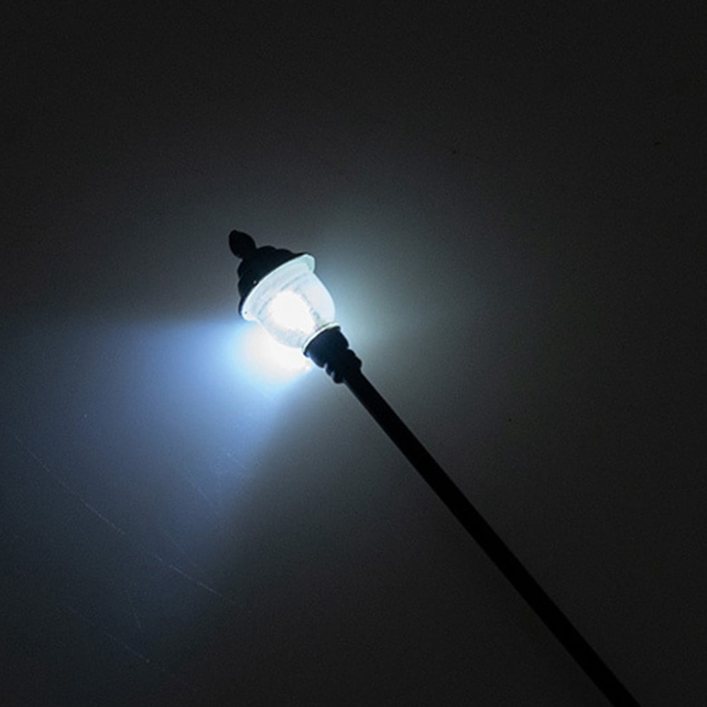 BCLONG 10pcs Model Railroad train Lamp Posts Led Street Light Lamp ...