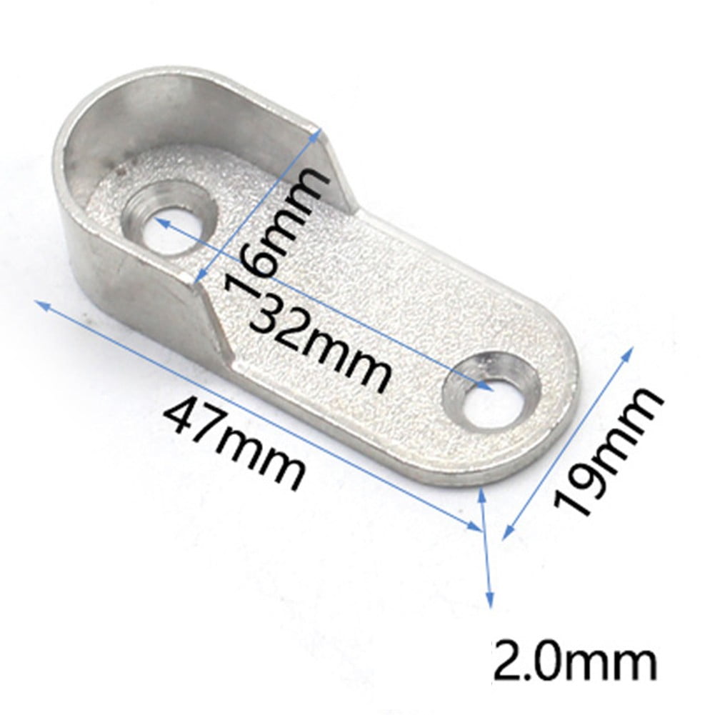 BCLONG 10pcs Zinc Alloy Oval Closet Rod End Supports Wardrobe Flange ...