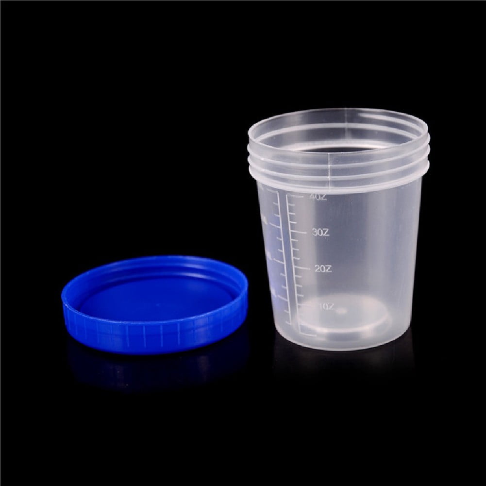 BCLONG 120ml Plastic Specimen Sample Jar Craft Container Urine Pot Cup ...