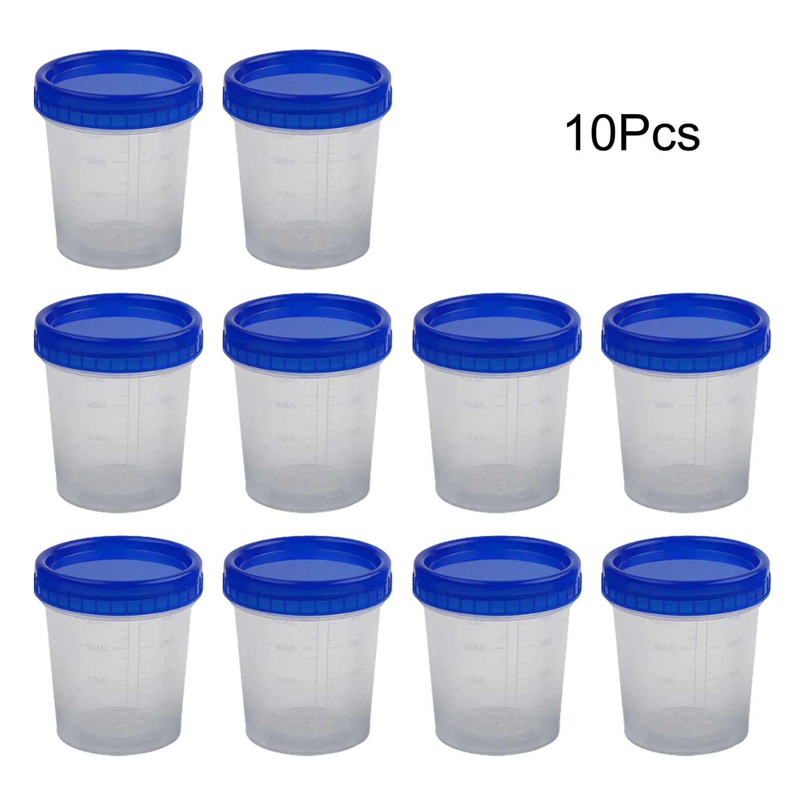 BCLONG 120ml Plastic Specimen Sample Jar Craft Container Urine Pot Cup ...