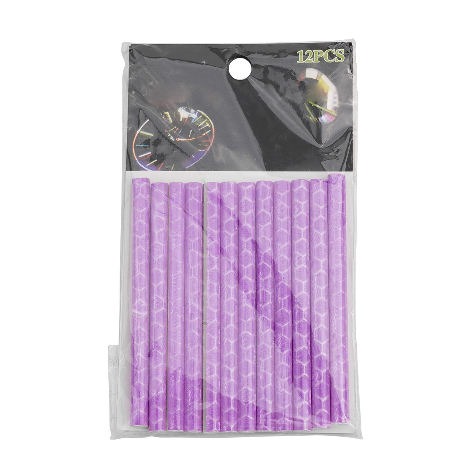 BCLONG 12pcs Color Spoke Bicycle Reflective Strip Cycling Light Wheel ...