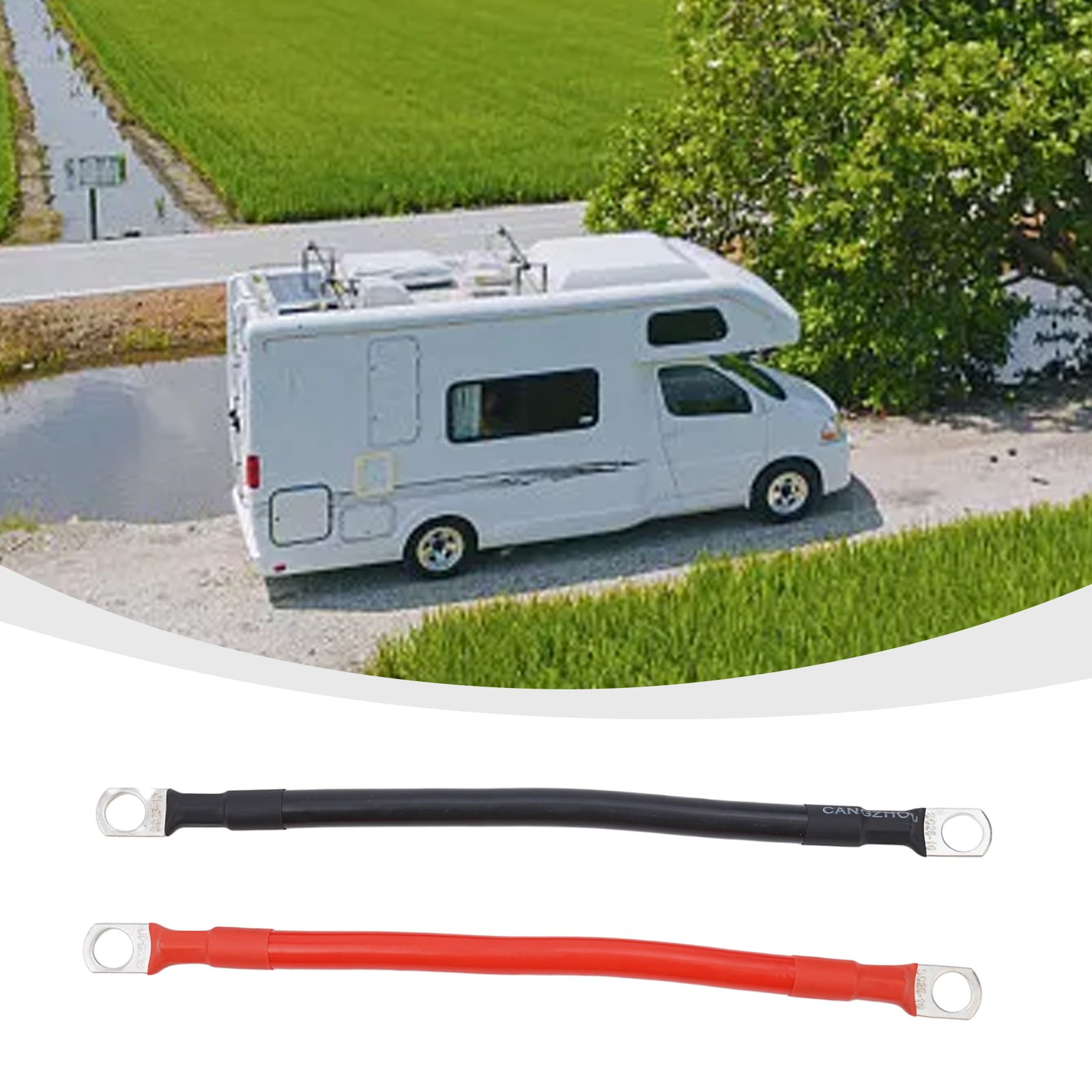 BCLONG 19CM 12v Battery joiner Connector Dc Wire 100 Amp Cable& lugs ...