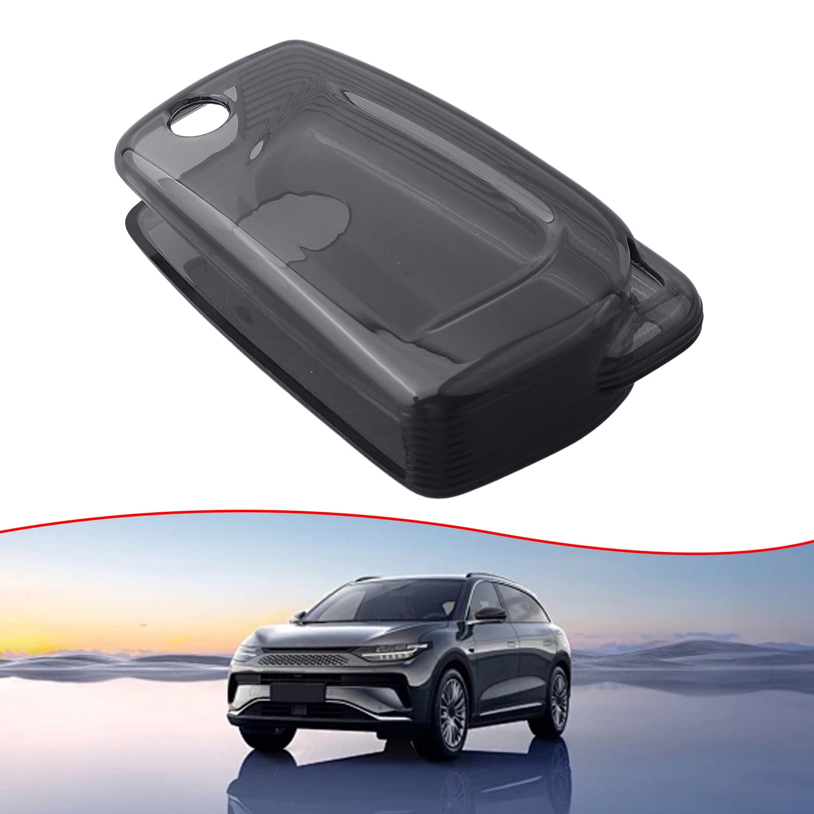 BCLONG 1Pcs Black Transparent Flip Car Key Fob Case Cover For Toyota ...