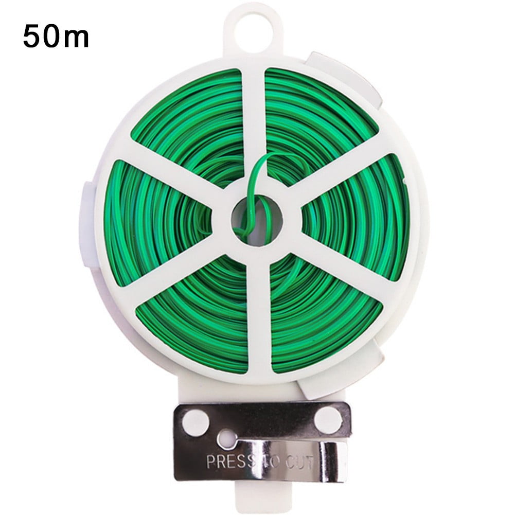 BCLONG 20/30/50/100M Garden Ties Iron Wire Ties With Cut Plant Ties For ...