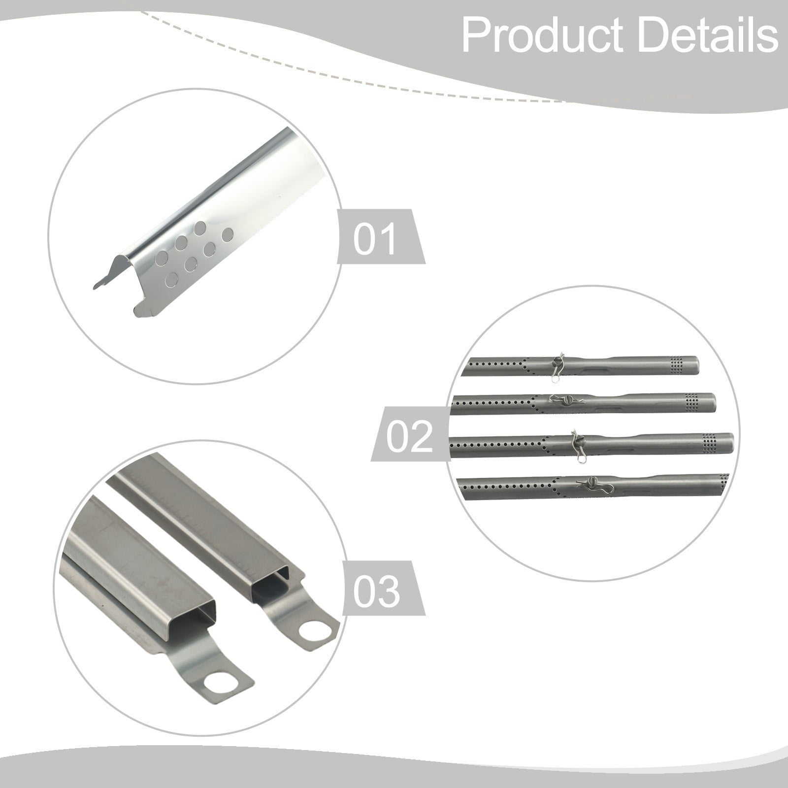 BCLONG 202 Stainless Steel BBQ Burner Tube Kit For Charbroil for ...