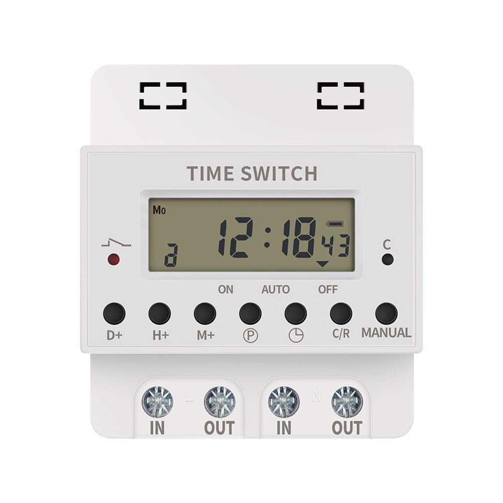 Bclong 220v Digital Timer Switch Electronic Hour Weekly Programmable Time Controller