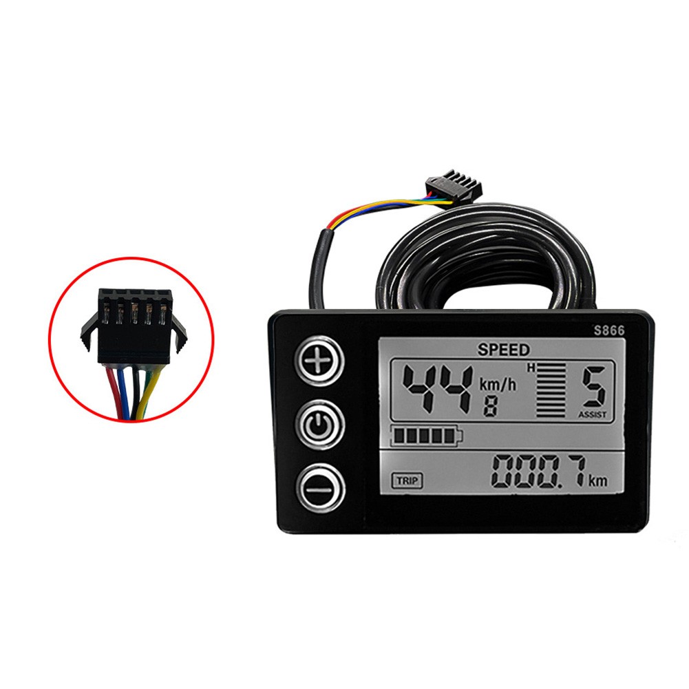 BCLONG 24/36/48V Electric Bike LCD S866 SM Display For Electric bike Bike Computer - Walmart.com