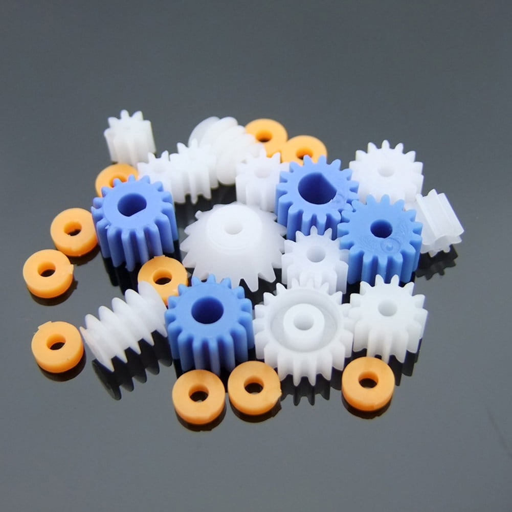 BCLONG 26Pcs Plastic Spindle Gears Set Haft Motor Gearbox DIY Parts ...