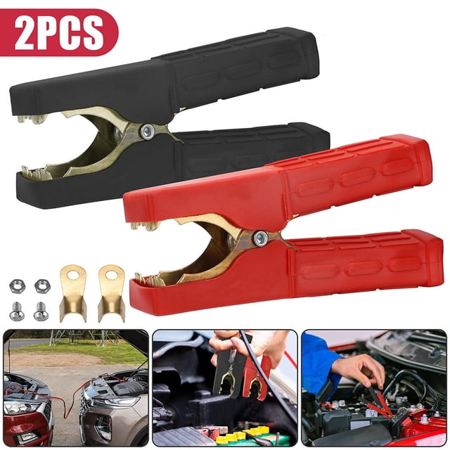 BCLONG 2pcs Automotive For Alligator Battery Clamps 500 Amp Heavy Duty ...
