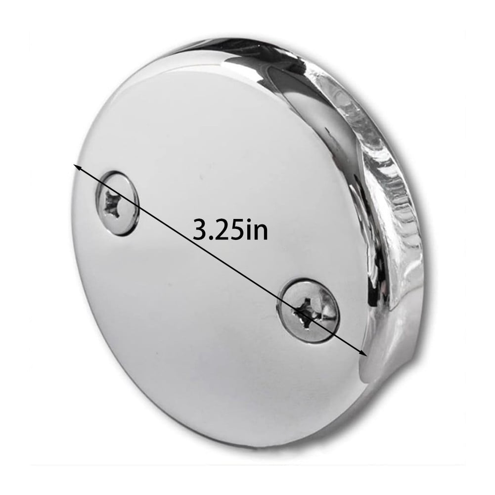 BCLONG 3.25" Tub Overflow Drain Cover Dual Hole with Screws Fits Most ...