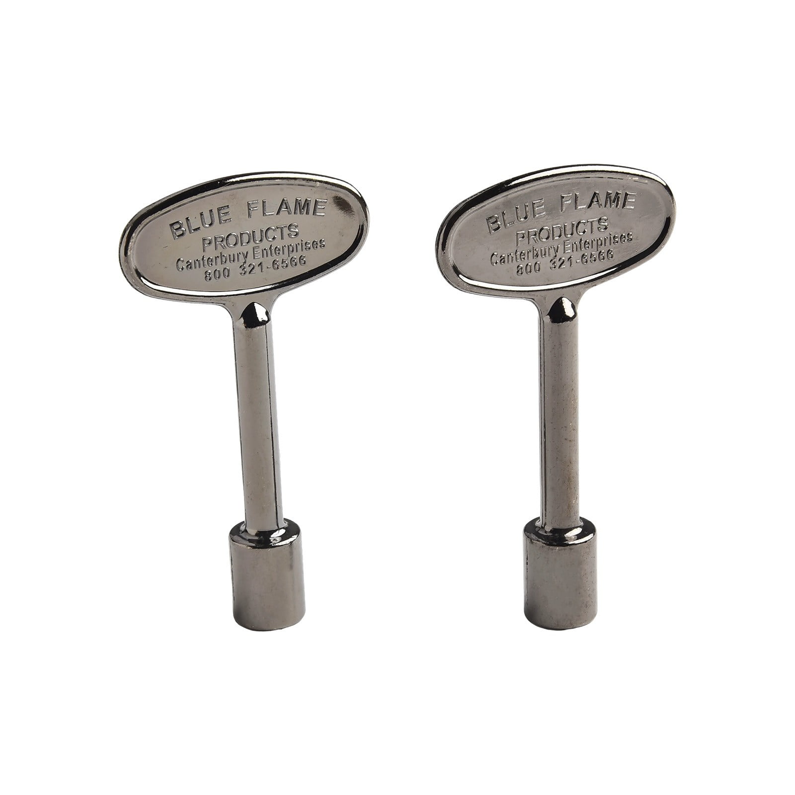 BCLONG 3-Inch Chrome Gas Valve Key Set for Turn Ball Valve Fireplaces ...